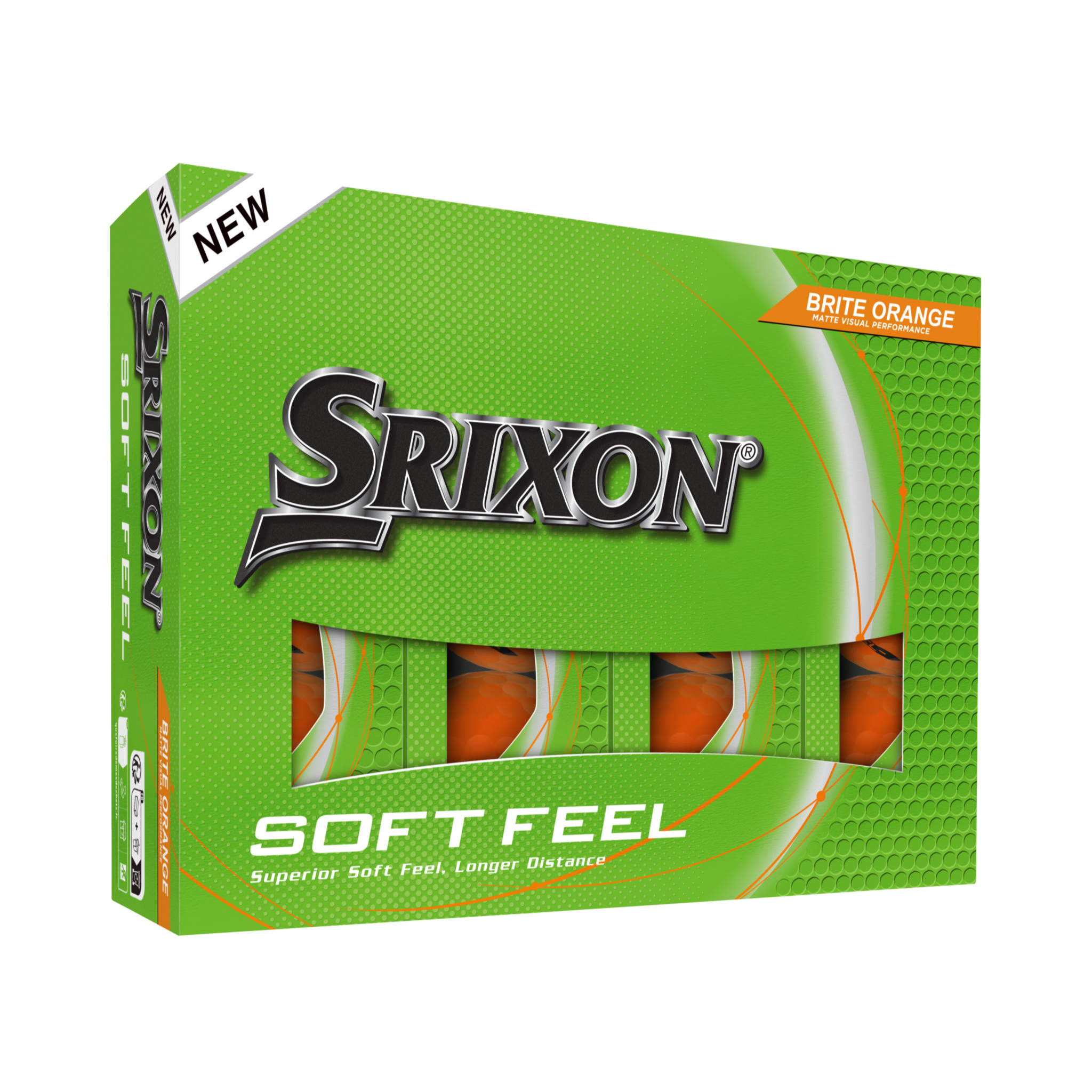 Srixon Soft Feel Brite 14 Golf Balls 12 Pack - Brite Orange ...