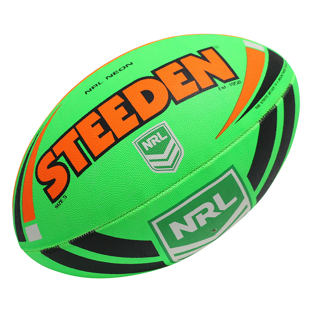 Steeden NRL Neon Supporter Rugby League Ball – SportsPower Australia