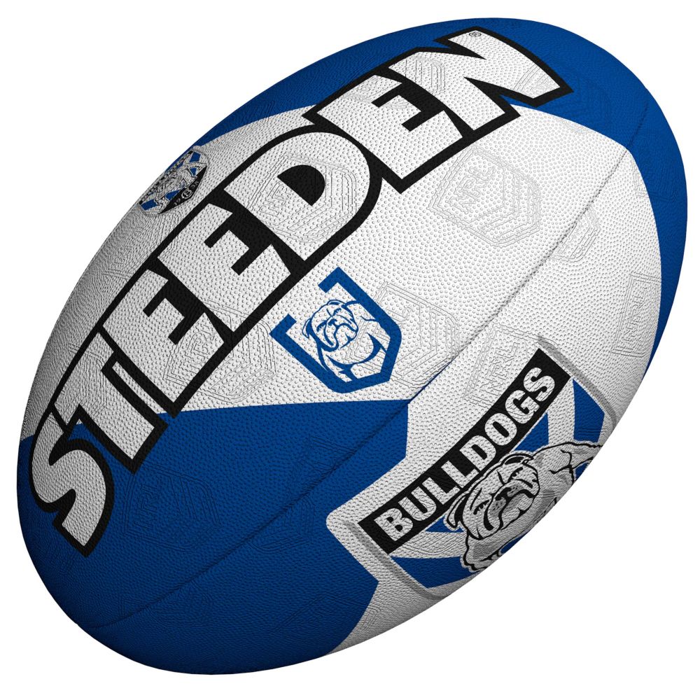 Steeden NRL Bulldogs Team Supporter Rugby League Balls - Size 5 ...