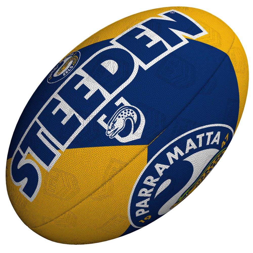 Steeden NRL Eels Team Supporter Rugby League Balls - Size 5 ...