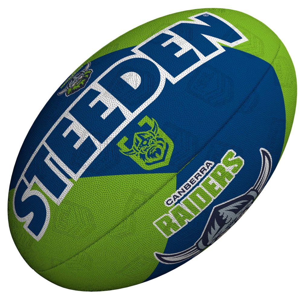 Steeden NRL Raiders Team Supporter Rugby League Balls - Size 5 ...