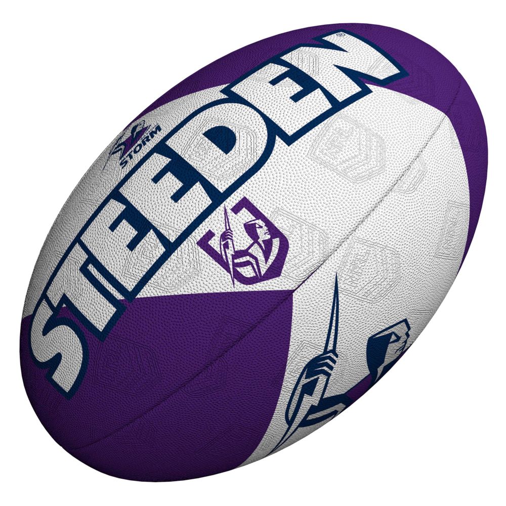 Steeden NRL Storm Team Supporter Rugby League Balls - 11 Inch ...